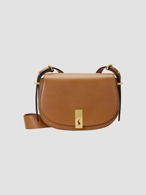 Polo Ralph Lauren Mini Id Leather Saddle Bag - Tan