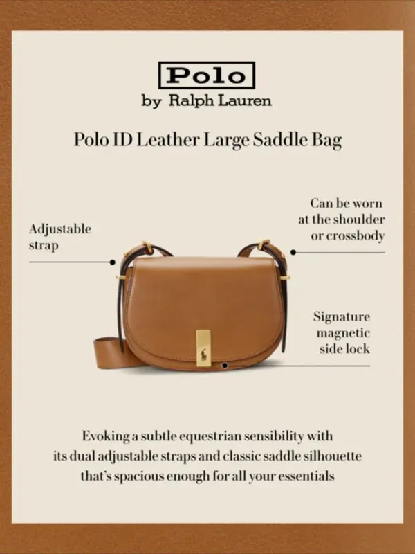 Polo Ralph Lauren Mini Id Leather Saddle Bag - Tan