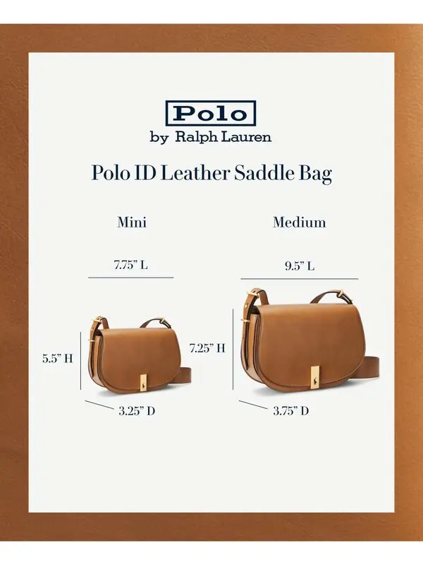 Polo Ralph Lauren Mini Id Leather Saddle Bag - Tan