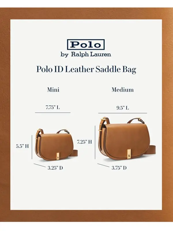 Polo Ralph Lauren Mini Id Leather Saddle Bag - Tan