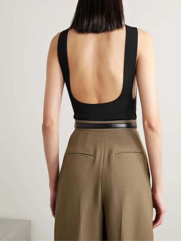 Khaite Campagna Open-back Thong Bodysuit
