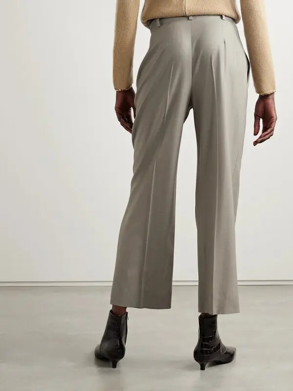 Loro Piana Pleated Wide-leg Wool Pants