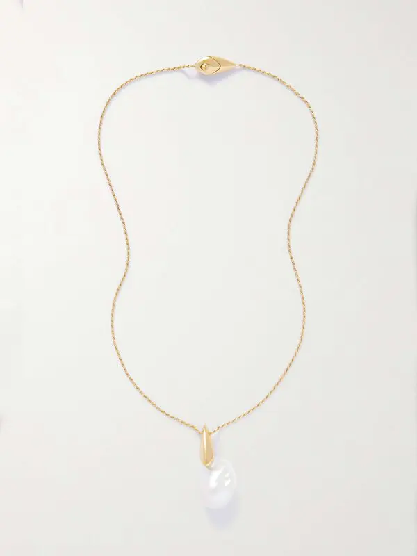 Bottega Veneta Gold-tone Necklace With Pearl - White