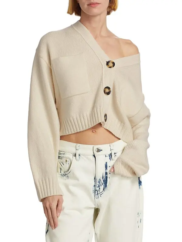 Proenza Schouler Sofia Cashmere Cardigan - Ivory