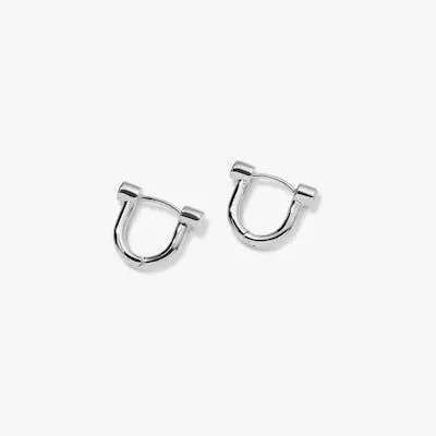 Shinola Bike Lock Huggie Earrings - Silver