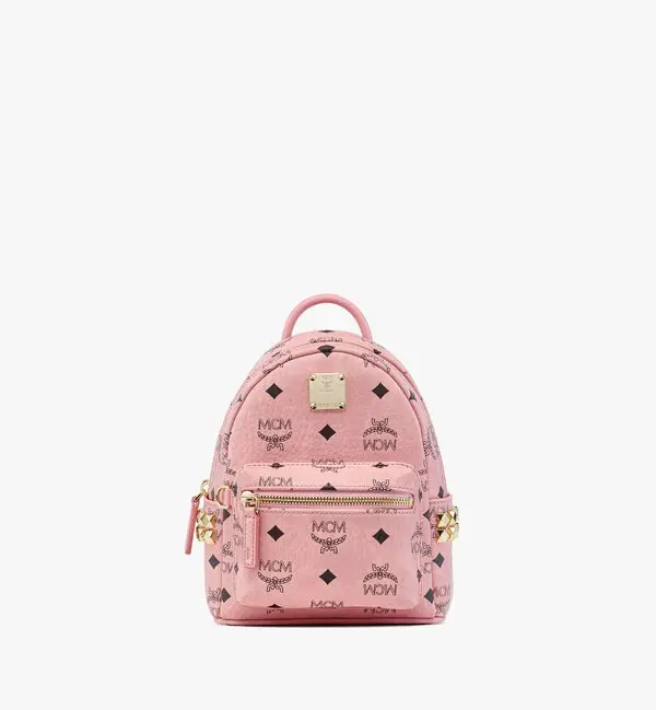 Mcm Stark Bebe Boo Side Studs Visetos Backpack - Soft Pink