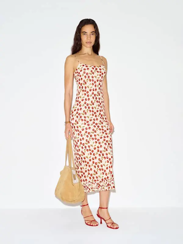 Reformation Suki Dress - Ivory | Editorialist