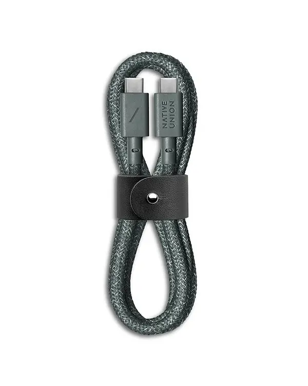 14TH & UNION Belt C To C Charging Cable - Slate Green