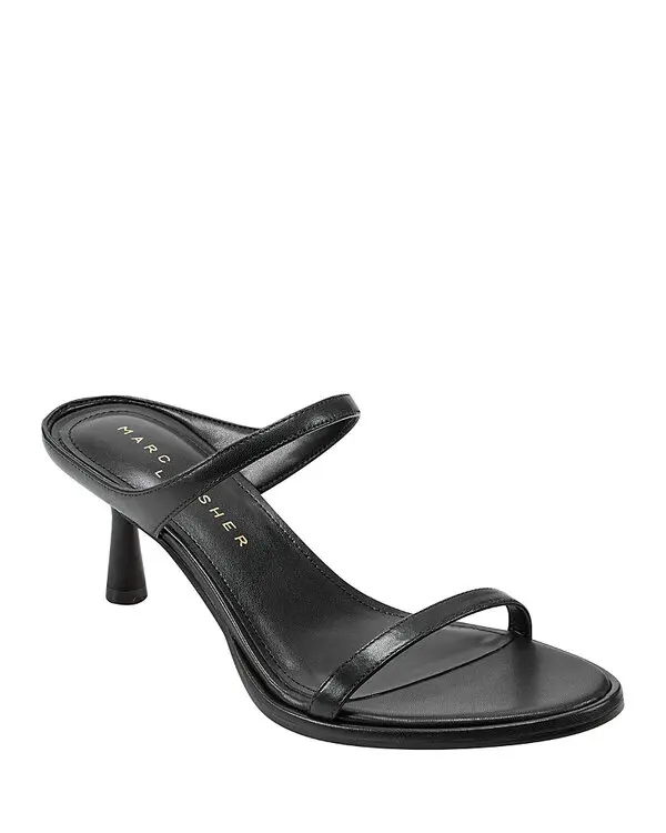 MARC FISHER LTD. Alonde High Heel Slide Sandals - Black