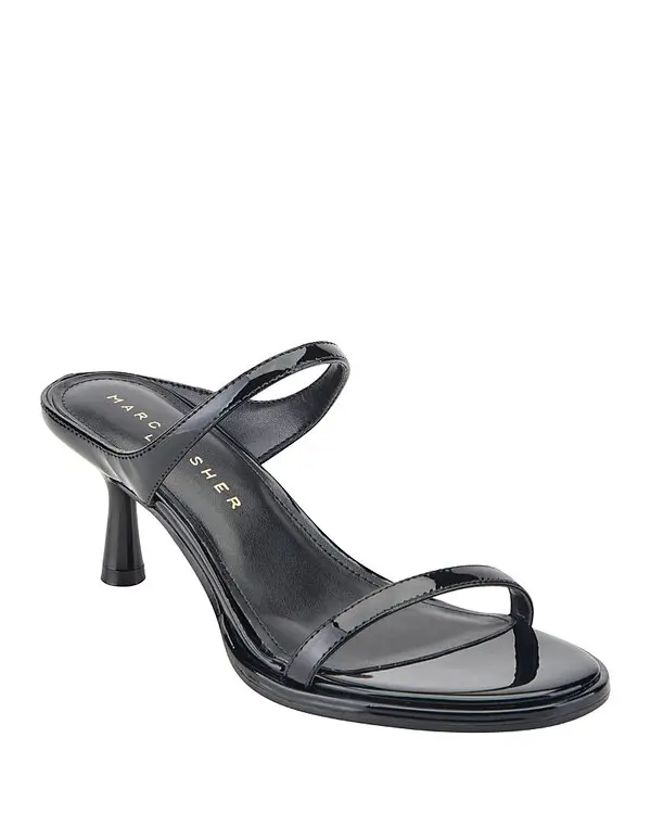 MARC FISHER LTD. Alonde High Heel Slide Sandals - Black