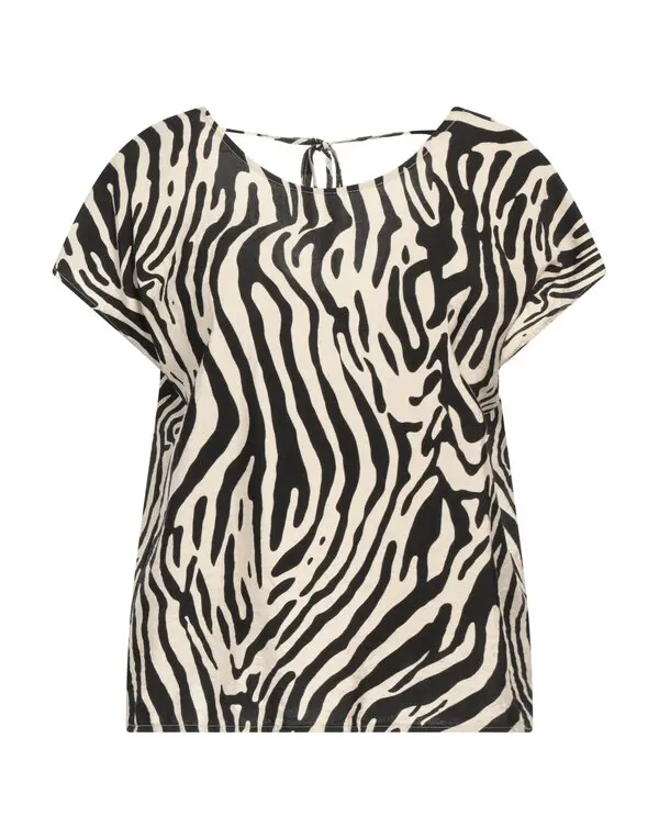 JACQUELINE DE YONG Woven Zebra-print Top