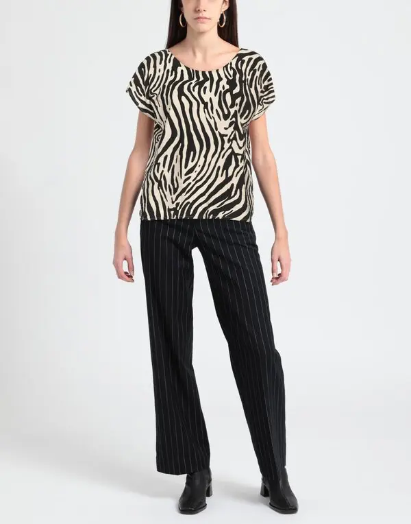 JACQUELINE DE YONG Woven Zebra-print Top