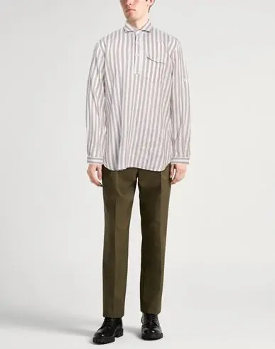 LARDINI Shirt Size Linen - Brown