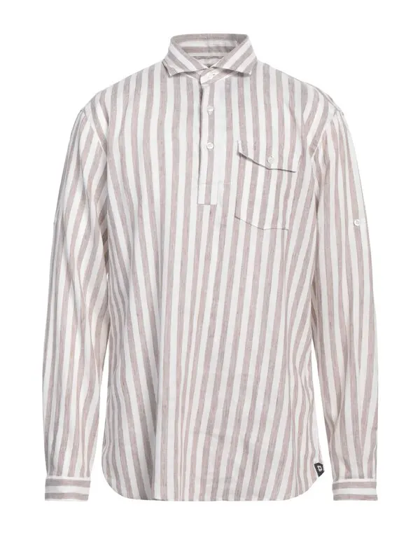 LARDINI Shirt Size Linen - Brown