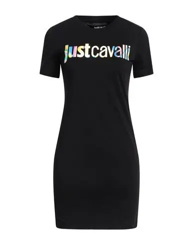 Just Cavalli Mini Dress Size Cotton - Black