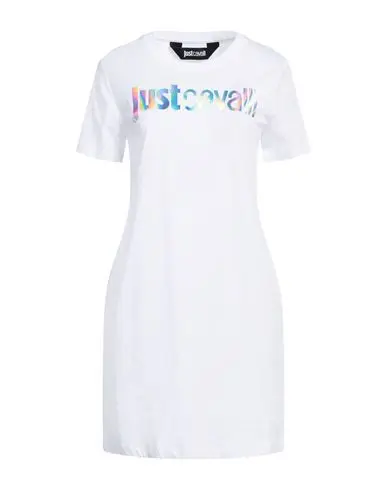Just Cavalli Mini Dress Size Cotton - White