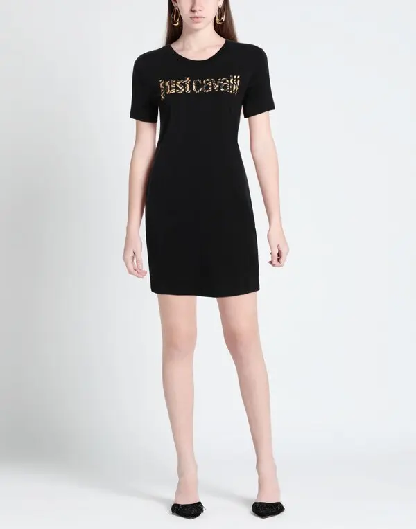 Just Cavalli Mini T-shirt Dress - Black