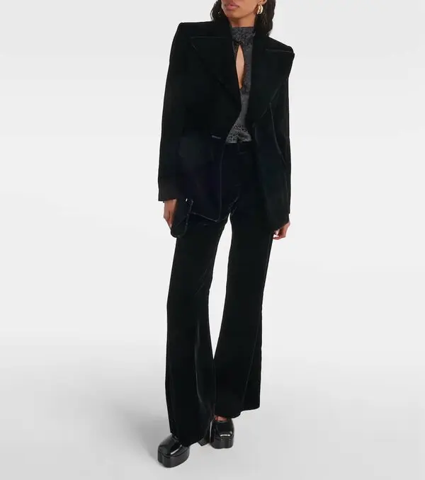Nina Ricci Velvet Bootcut Trousers