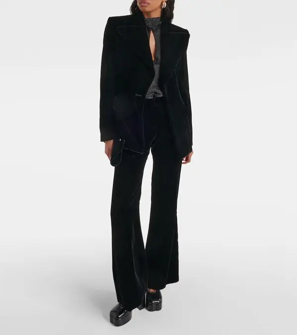 Nina Ricci Velvet Bootcut Trousers