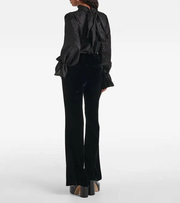 Nina Ricci Velvet Bootcut Trousers