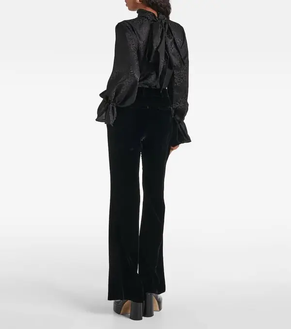 Nina Ricci Velvet Bootcut Trousers