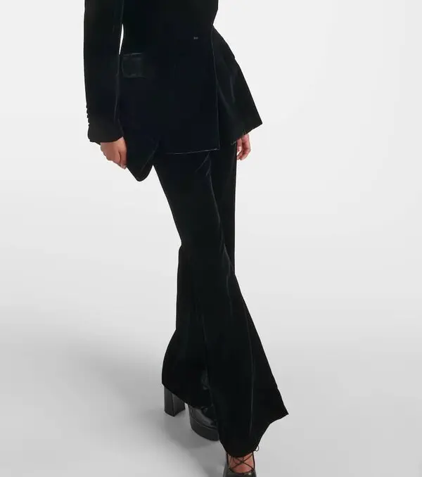 Nina Ricci Velvet Bootcut Trousers