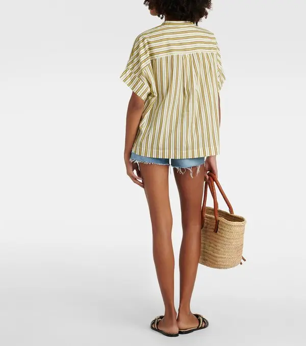 YVES SALOMON Striped Cotton Top