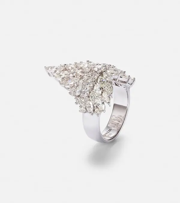 Yeprem Y-not 18k White Gold Diamond Ring