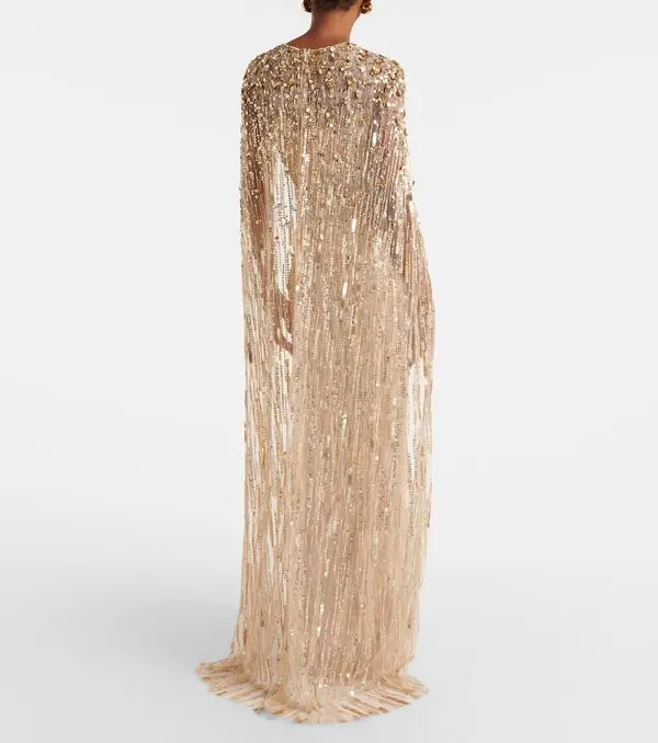 Jenny Packham Ruby Caped Gown - Gold