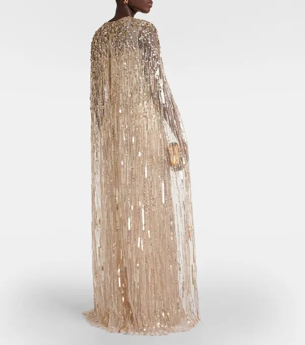 Jenny Packham Ruby Caped Gown - Gold