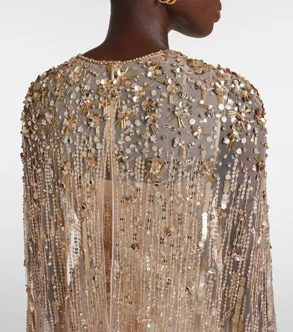 Jenny Packham Ruby Caped Gown - Gold