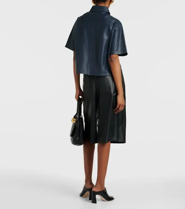 YVES SALOMON Oversized Leather Shirt