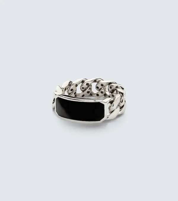 Shay Jewelry Onyx Ring - Metallic