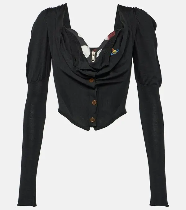VIVIENNE WESTWOOD Puff-shoulder Wool And Silk Top