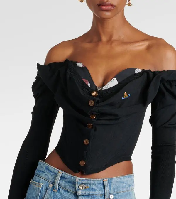 VIVIENNE WESTWOOD Puff-shoulder Wool And Silk Top
