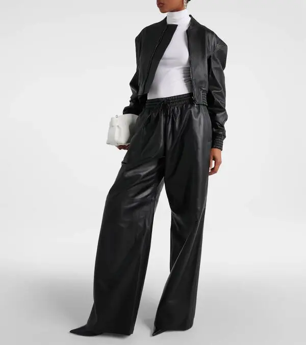 Wardrobe.NYC Leather Wide-leg Pants
