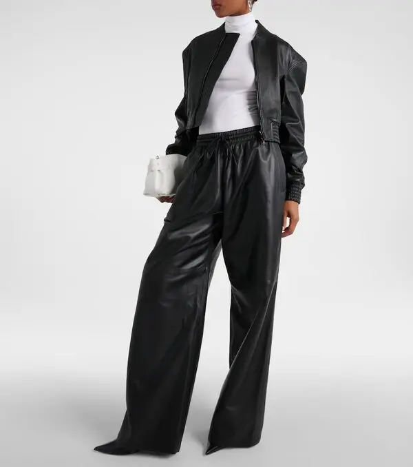 Wardrobe.NYC Leather Wide-leg Pants