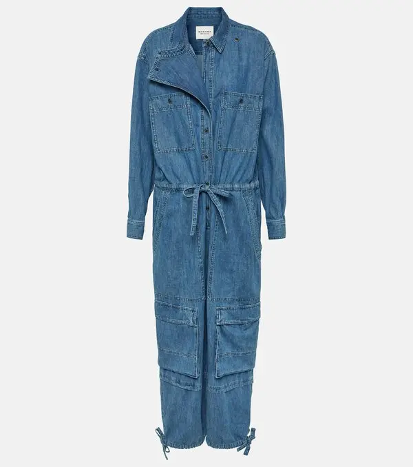 MARANT ETOILE Idany Denim Jumpsuit - Blue