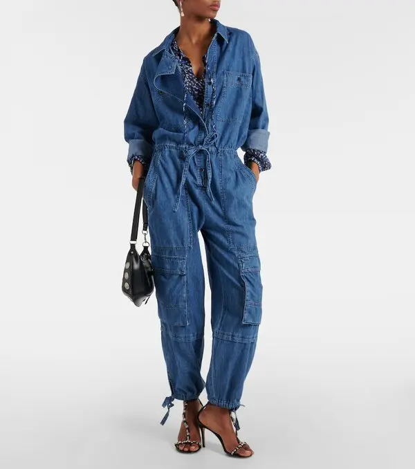MARANT ETOILE Idany Denim Jumpsuit - Blue