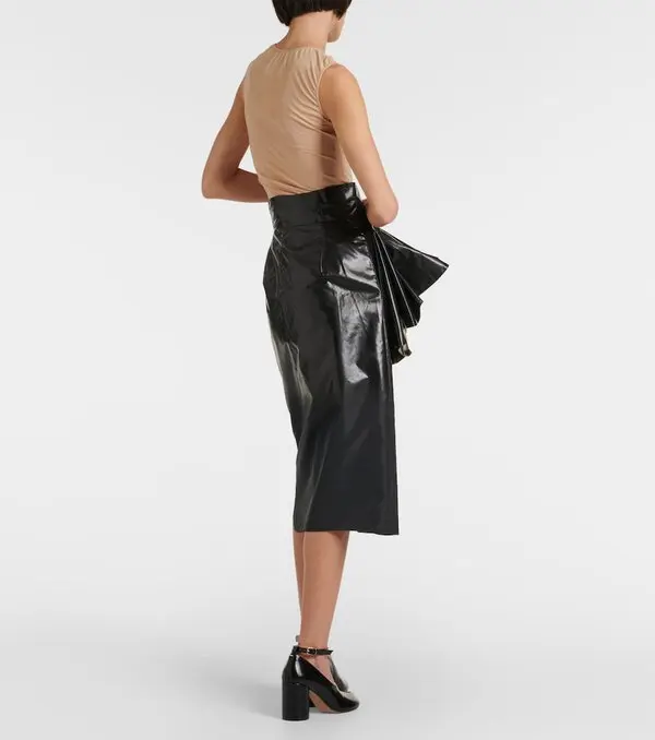 MAISON MARGIELA High-rise Draped Midi Skirt