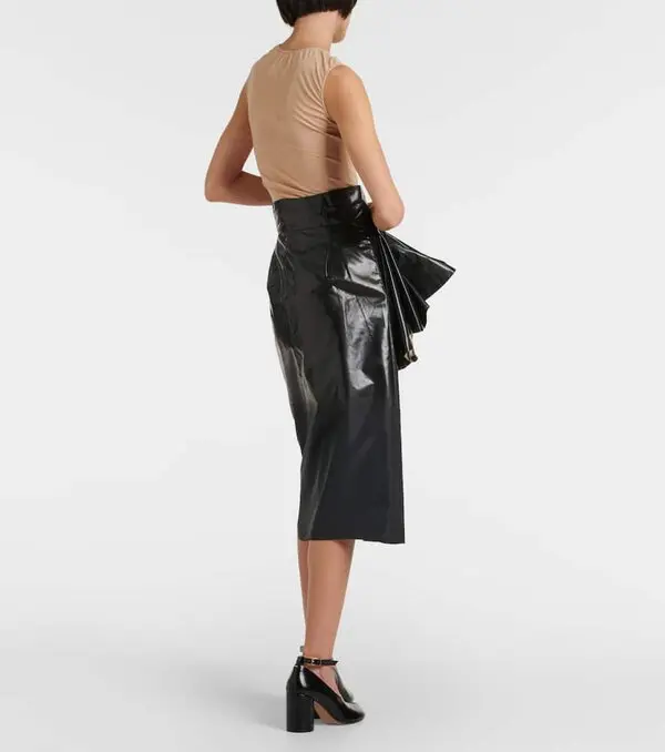 MAISON MARGIELA High-rise Draped Midi Skirt