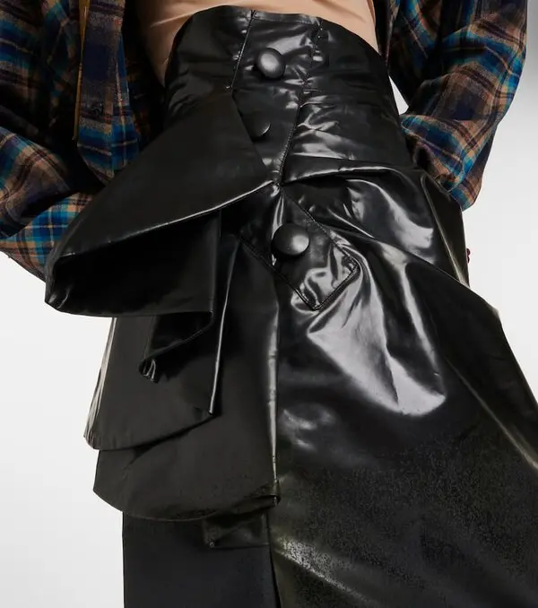 MAISON MARGIELA High-rise Draped Midi Skirt