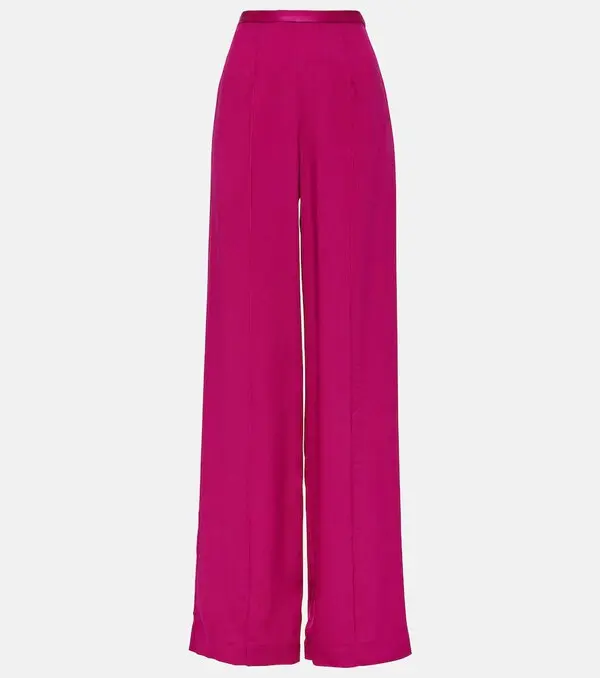 TALLER MARMO Marlene High-rise Palazzo Pants - Pink