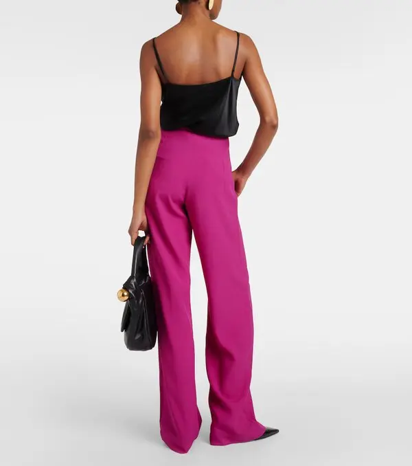 TALLER MARMO Marlene High-rise Palazzo Pants - Pink