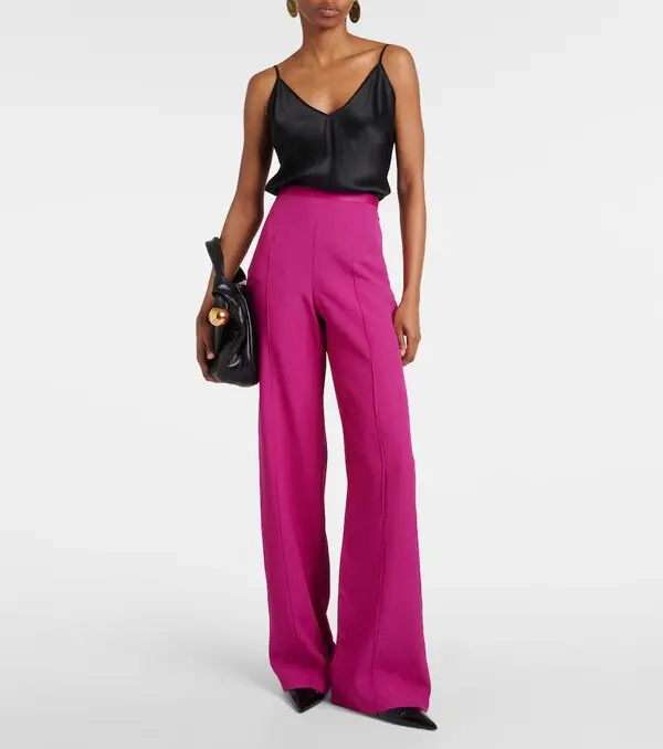 TALLER MARMO Marlene High-rise Palazzo Pants - Pink