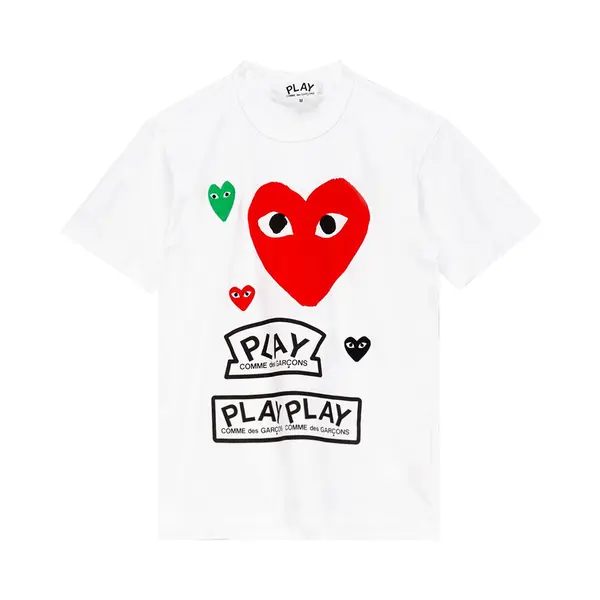 Play Comme Des Garcon Misc Logo T-shirt - White