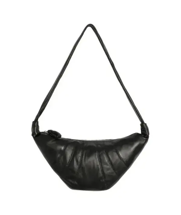 Lemaire Medium Croissant Bag Black Editorialist