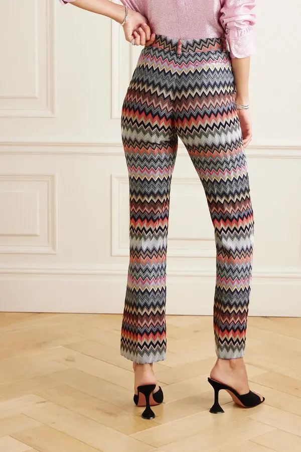 Missoni Striped Cotton-blend Crochet-knit Flared Pants - Multi