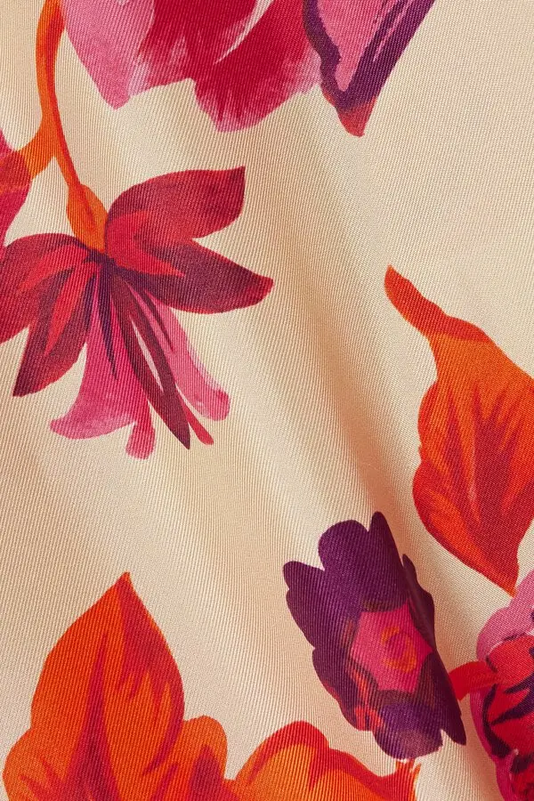 La DoubleJ Floral-print Silk-twill Pajama Pants