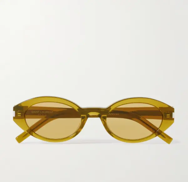 Saint Laurent Oval-frame Sunglasses - Green